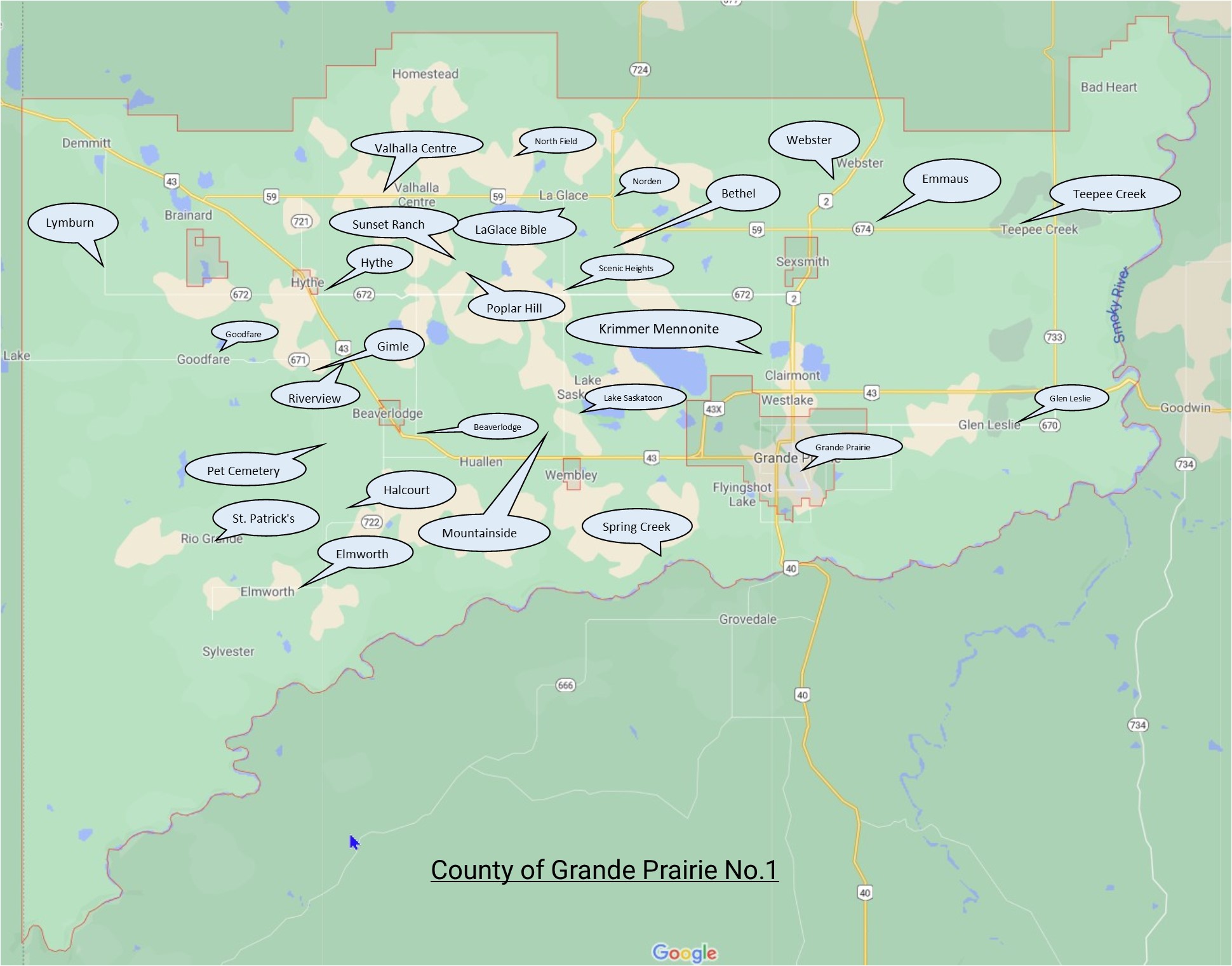 Cemeteries near Grande Prairie, Alberta, Canada