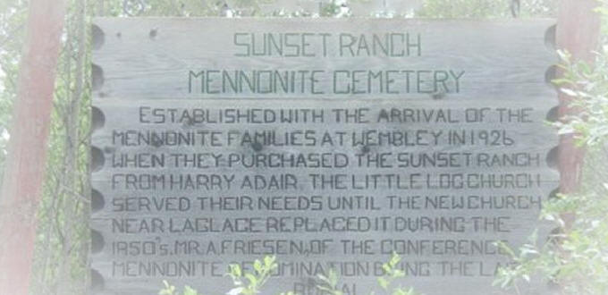 Cemeteries near Grande Prairie, Alberta, Canada